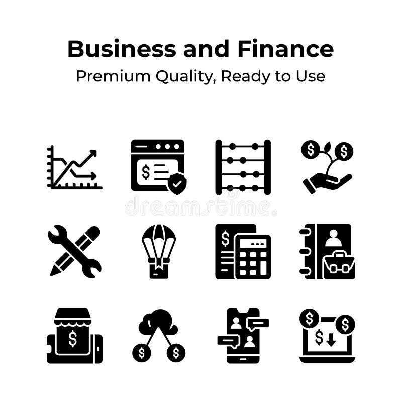 Customizable Set of Flat Vector Icons of Business and Finance is Here ...