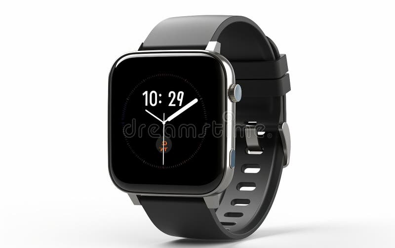Customizable Smartwatch on Display on White Background Stock Photo ...