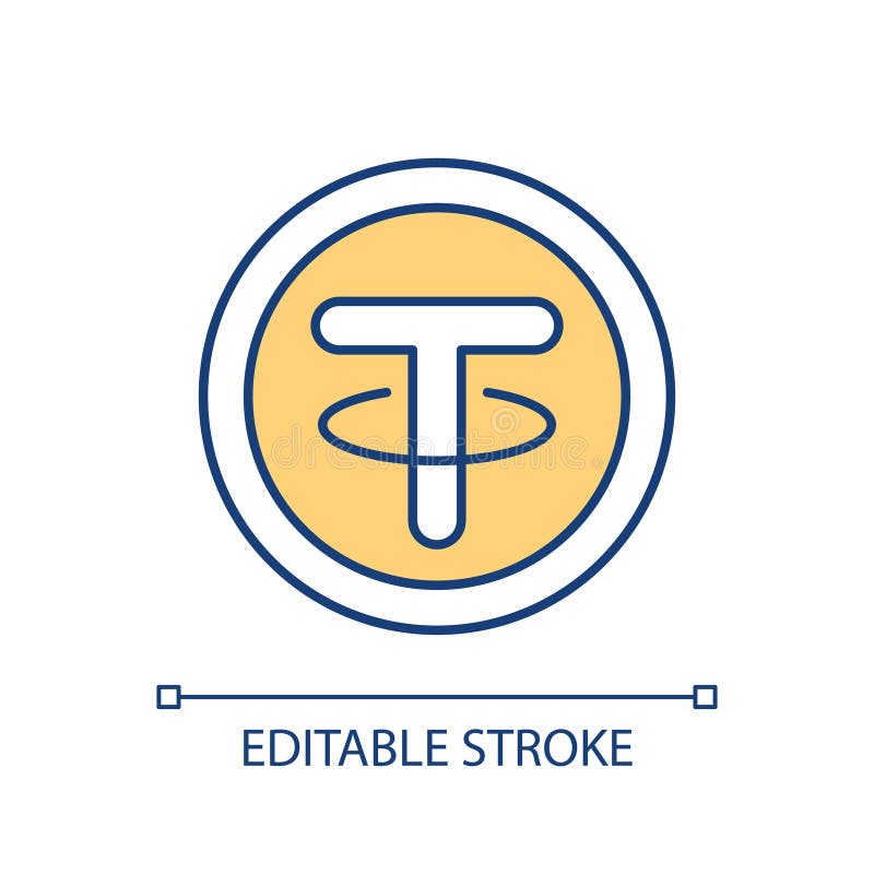 Customizable Stablecoins Linear Icon Stock Vector - Illustration of ...