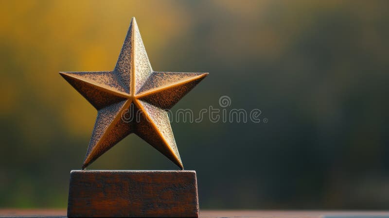Customizable Star Award with Text-Free Area for Achievement Recognition ...