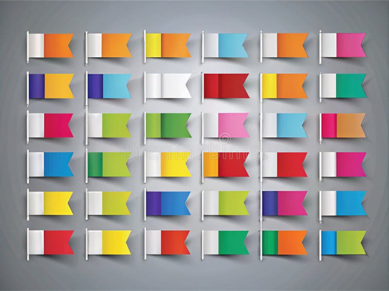 Customizable Stepped Flag Display Perfect for Expos Conventions and ...