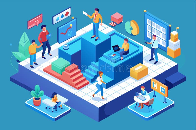 Customizable Team Work Illustration for Office Settings. Versatile for ...