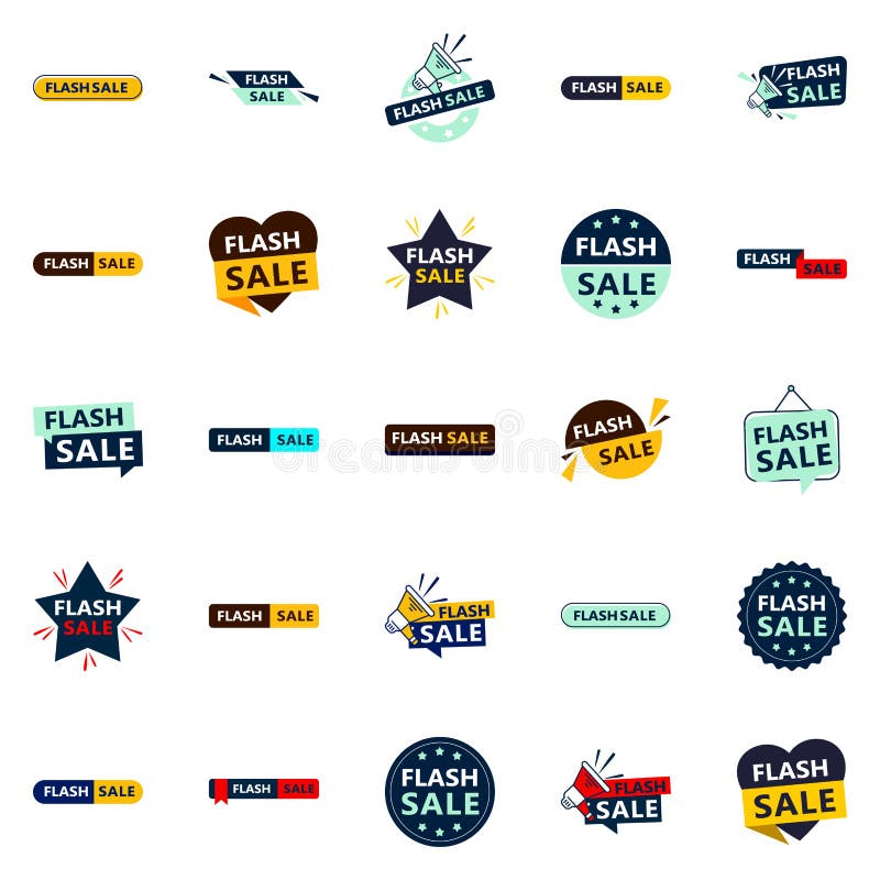 25 Customizable Vector Designs in the Flash Sale Pack Perfect for Sales ...