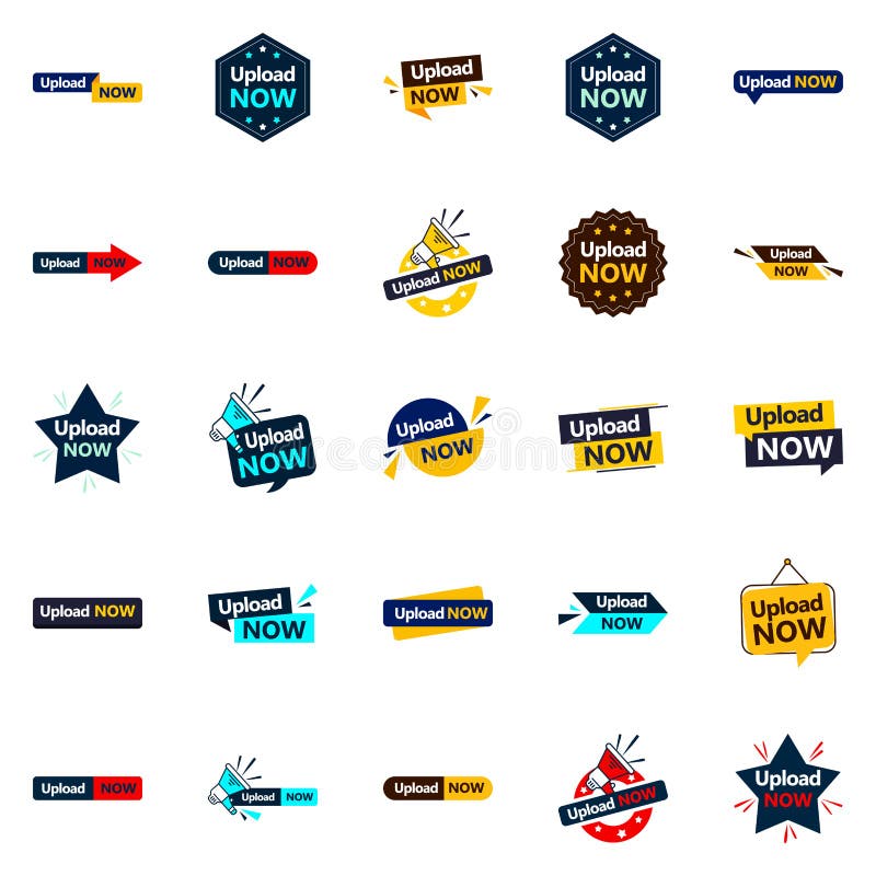 25 Customizable Vector Designs in the Upload Now Bundle Perfect for ...