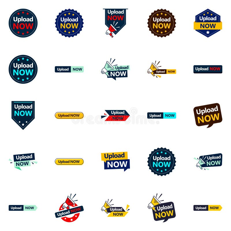 25 Customizable Vector Designs in the Upload Now Pack Perfect for ...