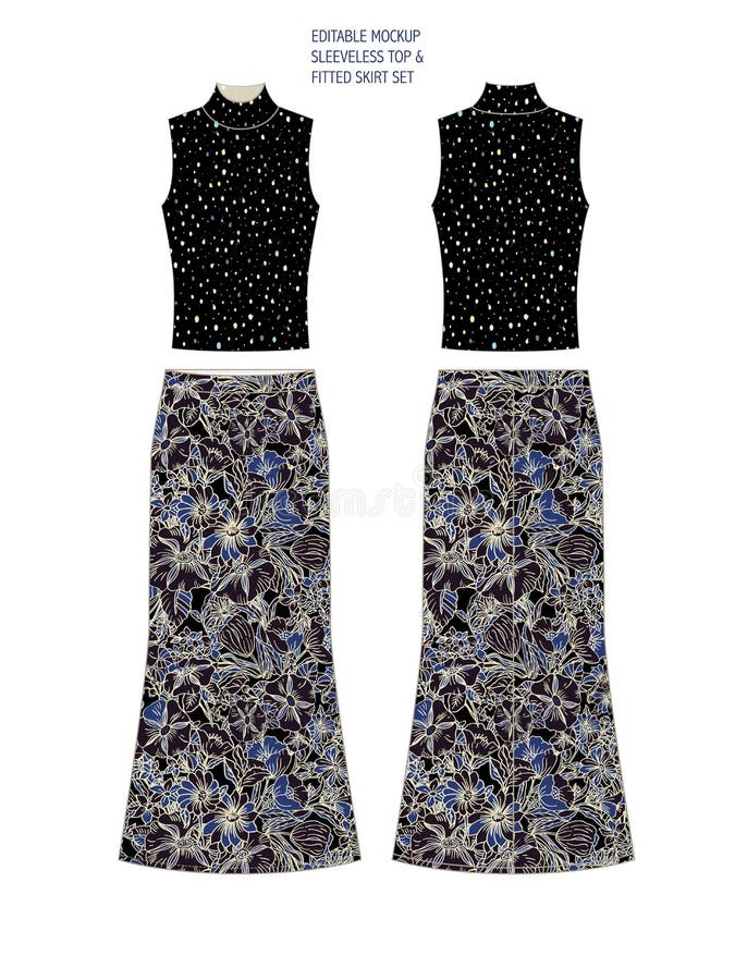 Customizable Vector Garment Template Stock Vector - Illustration of ...