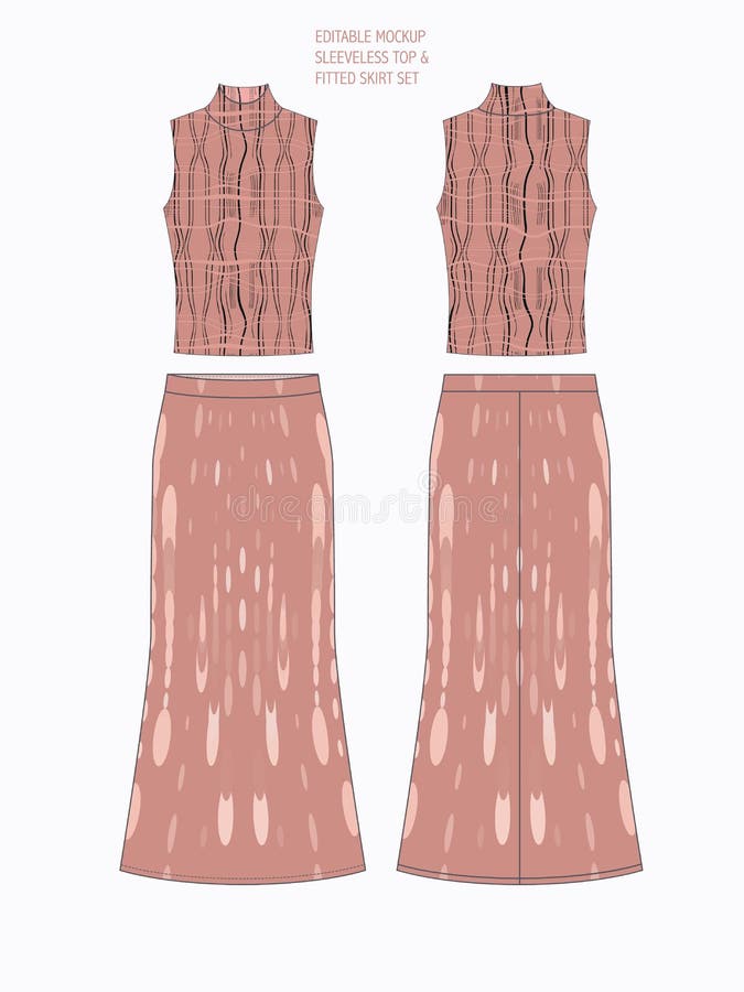 CUSTOMIZABLE VECTOR GARMENT TEMPLATE WITH SAMPLE SEAMLESS REPEAT ...