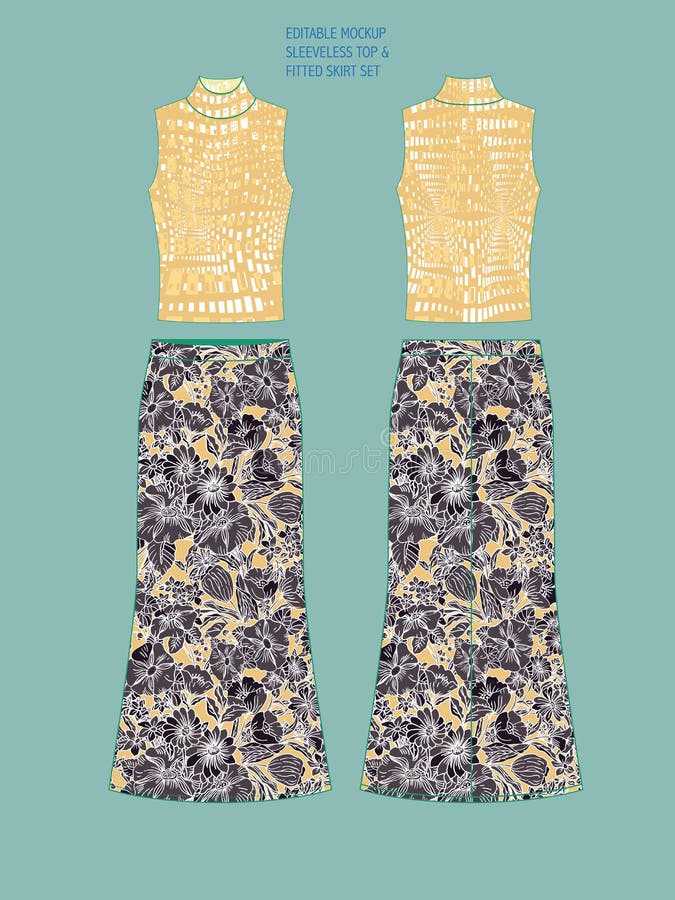 CUSTOMIZABLE VECTOR GARMENT TEMPLATE Stock Vector - Illustration of ...