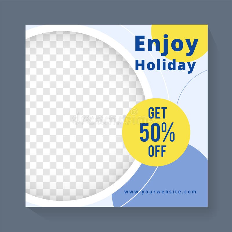 Customizable Web Ad Square Template: Vibrant Blue, Green, Yellow ...