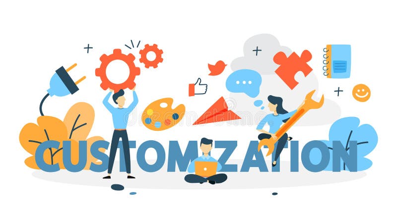 Customization Concept. Idea of a Customer Service Stock Vector ...