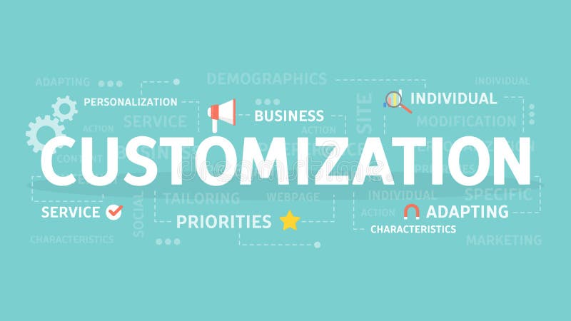 Customization Concept. Idea of a Customer Service Stock Vector ...