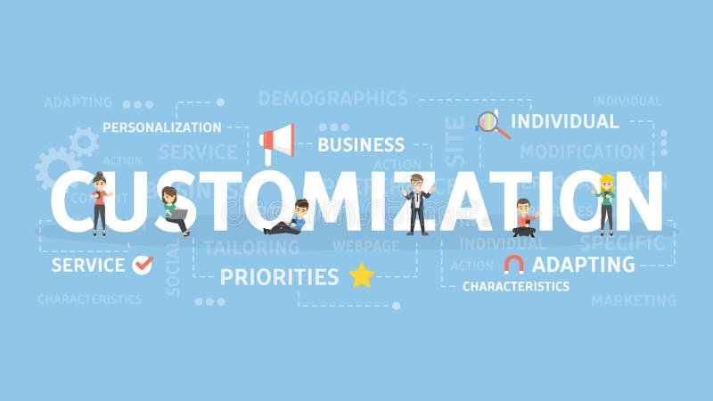 Customization Concept Illustration. Stock Vector - Illustration of ...