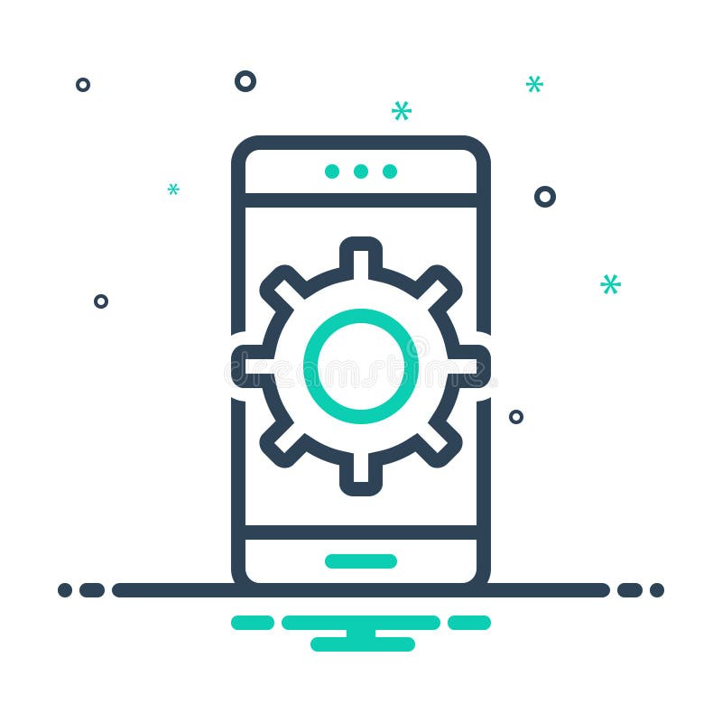 Black Mix Icon for Customize App, Mobile and Phone Stock Vector ...