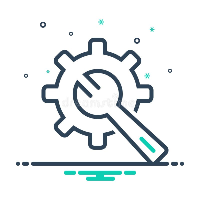 Black Mix Icon for Customize, Setting and Configuration Stock ...