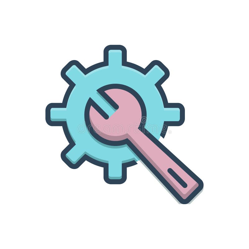 Color Illustration Icon for Customize, Setting and Configuration Stock ...
