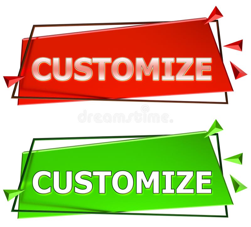 Customize sign stock illustration. Illustration of header - 112502271