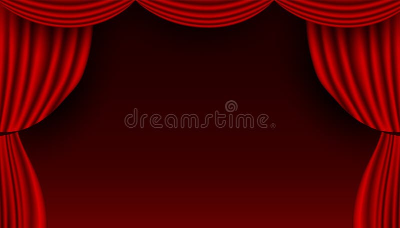 Customize Stage Curtain Banner for Theatrical Experience Stock Vector ...