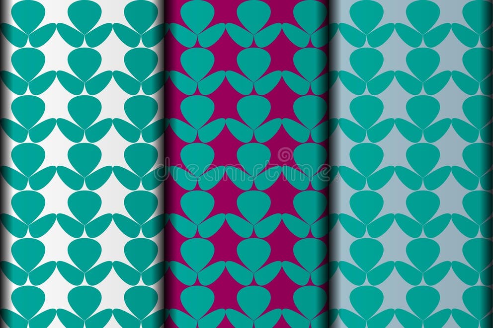 Flower Style Vector Eps Seamless Pattern Design. Stock Illustration - Illustration of poster ...