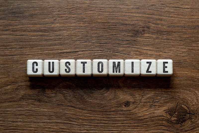 Customize - Word Concept on Building Blocks, Text Stock Image - Image ...