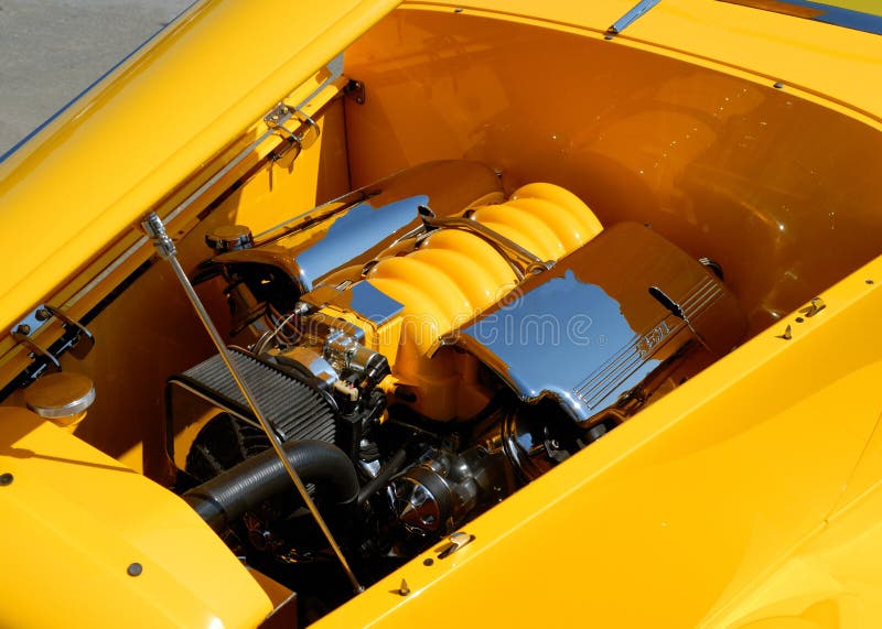 Customized car engine stock photo. Image of parts, automobile - 19808038