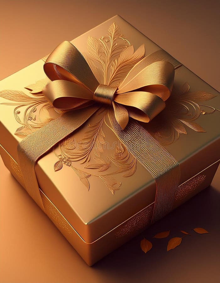 Customized Gift Box with Name Engraving, Elegant Wrapping Stock ...