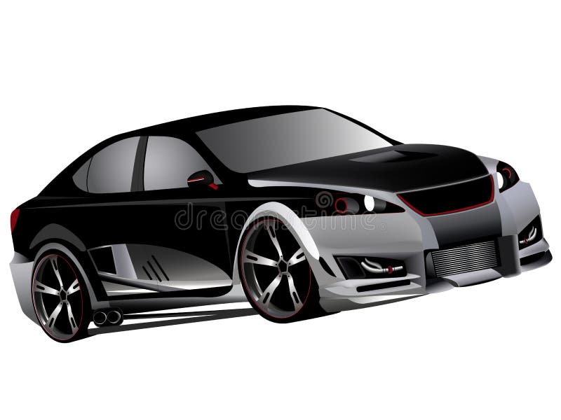 Customized Lexus Isf Turbo Drifting Stock Illustration - Illustration ...