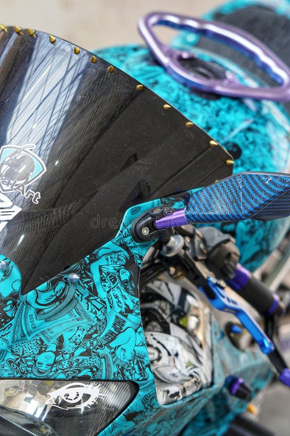 Customized Motorcycle at Drop Down Car Exo in Bucharest Editorial Stock ...