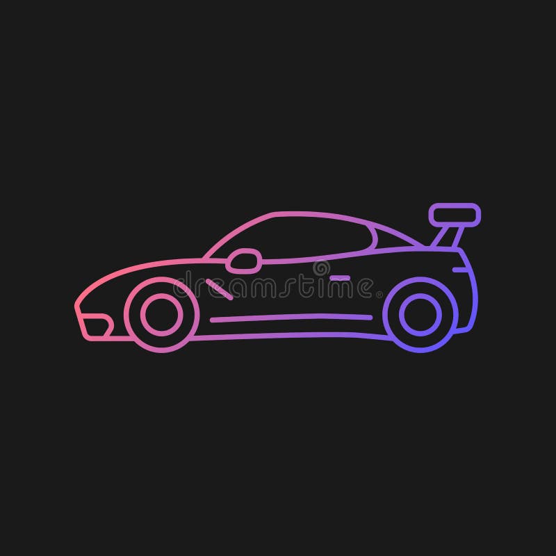 Customized Sports Car Gradient Vector Icon for Dark Theme Stock Vector ...