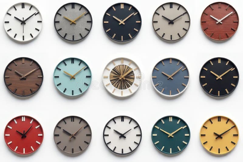 Customized Wall Clocks stock illustration. Illustration of patterns ...