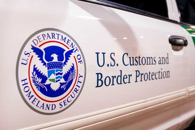 Customs and Border Patrol Logo on the Side of the Patrol Car Editorial ...