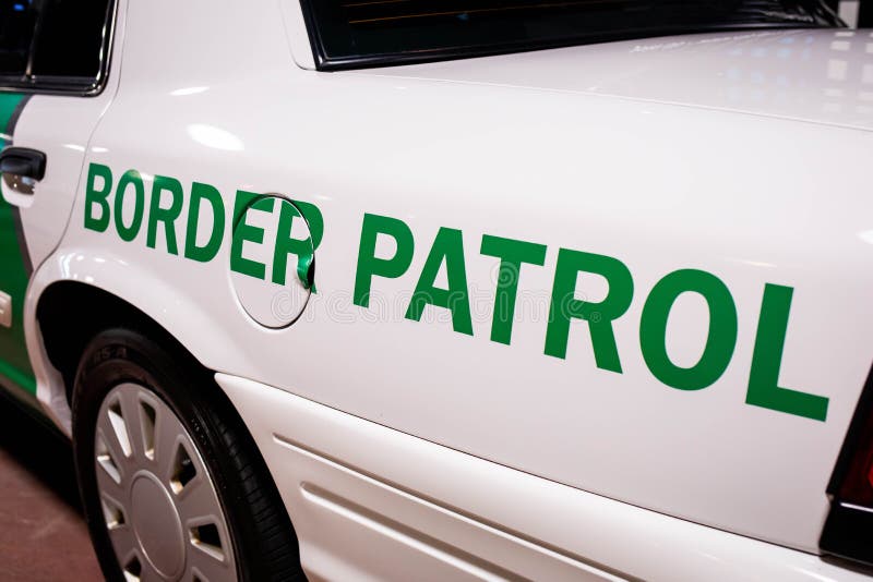Customs and Border Patrol Logo on the Side of the Patrol Car Stock ...