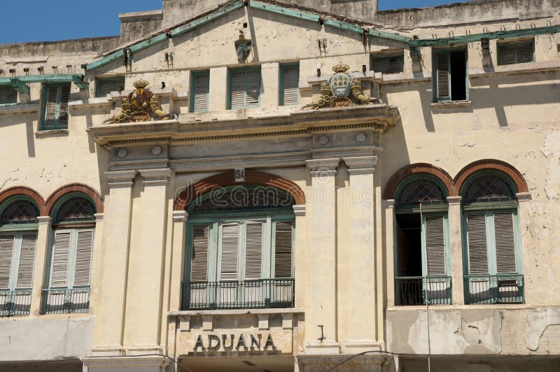 Customs Building - Havana - Cuba Stock Photo - Image of facade, habana ...