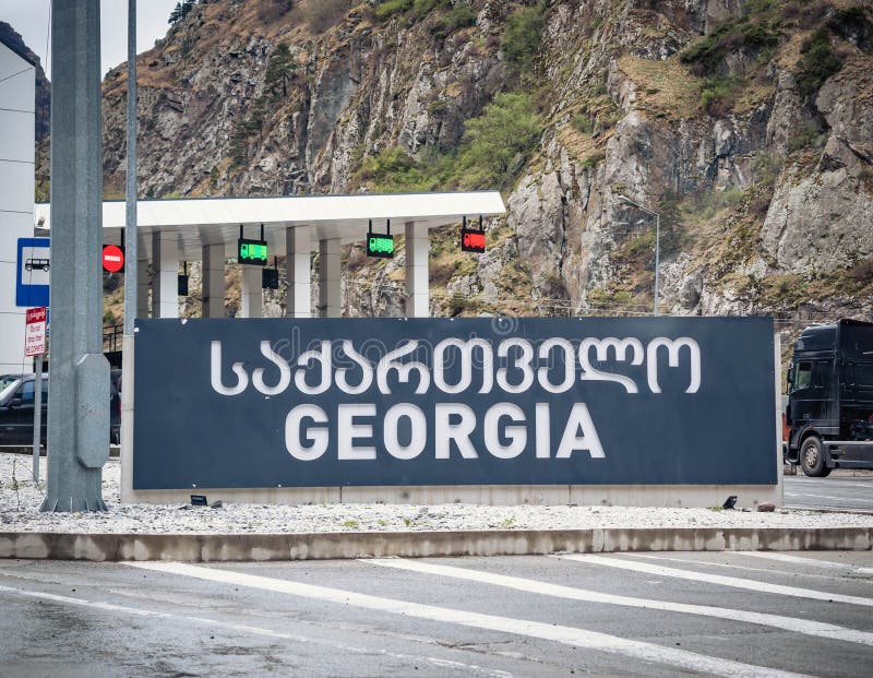 Customs Checkpoint on the Georgia`s Border with Russia Stock Image ...