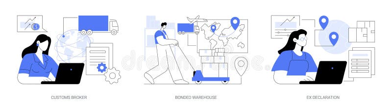 Customs Clearance Abstract Concept Vector Illustrations. Stock Vector ...