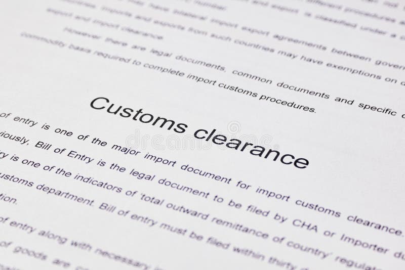 Customs Clearance concept stock image. Image of invoice - 144657249