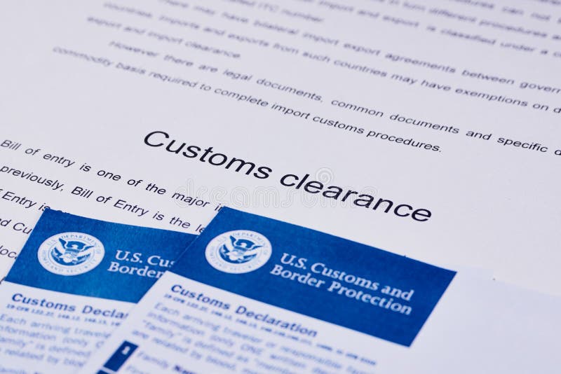 Customs Clearance concept editorial stock image. Image of label - 144657579