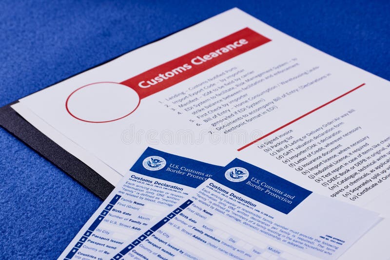 Customs Clearance concept editorial stock image. Image of form - 144657549