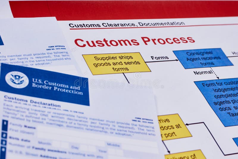 Customs Clearance concept editorial stock image. Image of form - 144657549