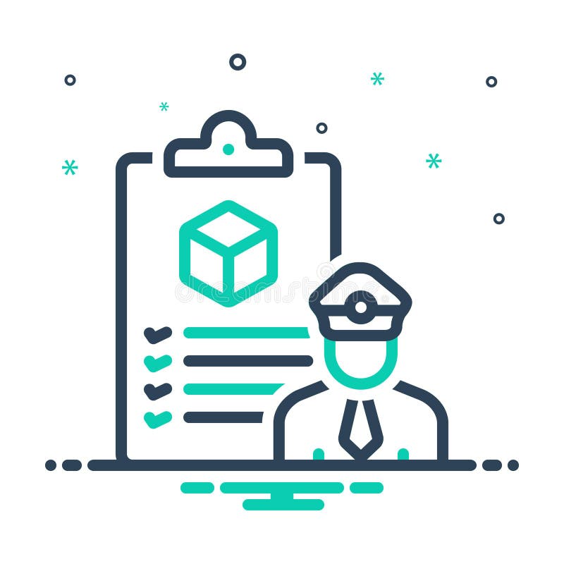 Mix Icon for Customs Clearance, Customs and Delivery Stock Vector ...