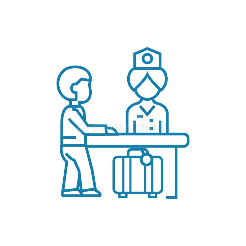 Customs Line Icons, Signs, Vector Set, Outline Illustration Concept ...