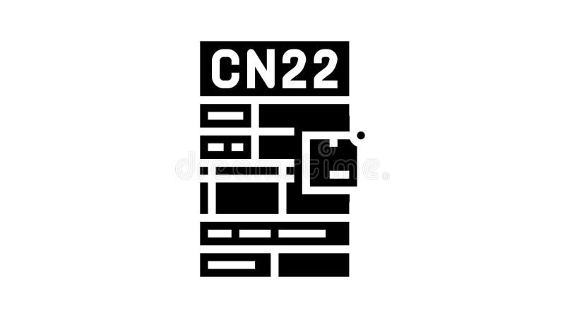 Customs Declaration Glyph Icon Animation Stock Footage - Video of ...