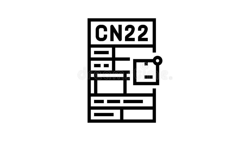 Customs Declaration Line Icon Animation Stock Footage - Video of ...