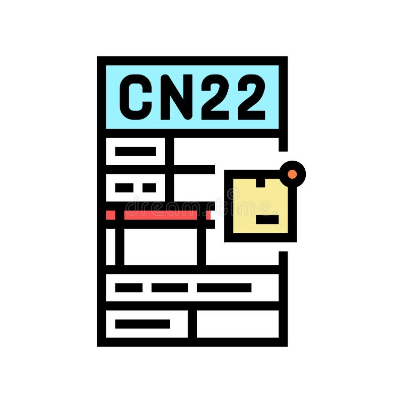 Customs Declaration Color Icon Vector Illustration Stock Vector ...