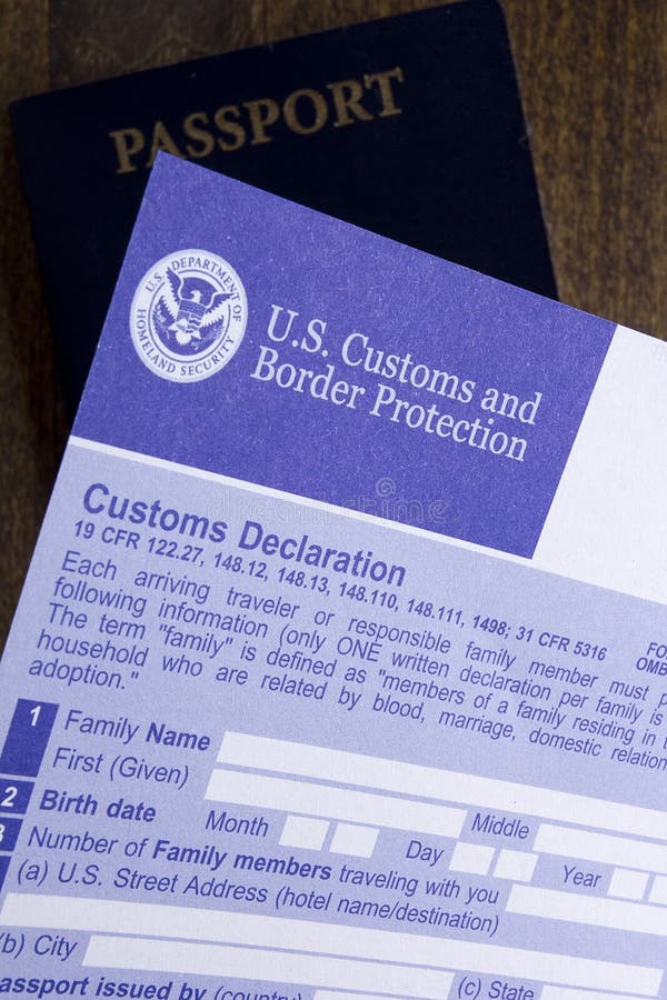 Customs declaration editorial stock photo. Image of consulate - 51186468