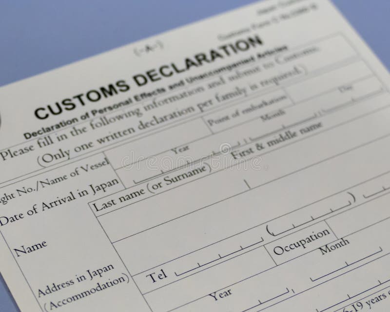 279 Customs Declaration Form Stock Photos - Free & Royalty-Free Stock ...