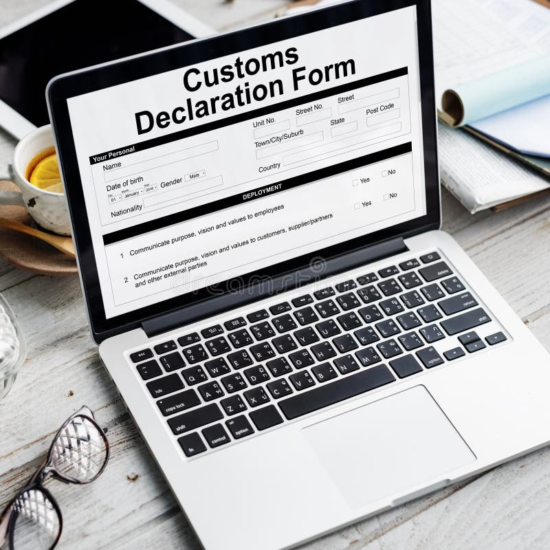 Customs declaration stock image. Image of declaration - 13759843