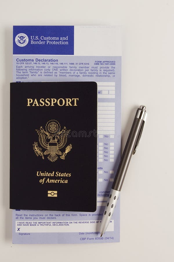 Customs Declaration Form at Airport Counter Editorial Photography ...