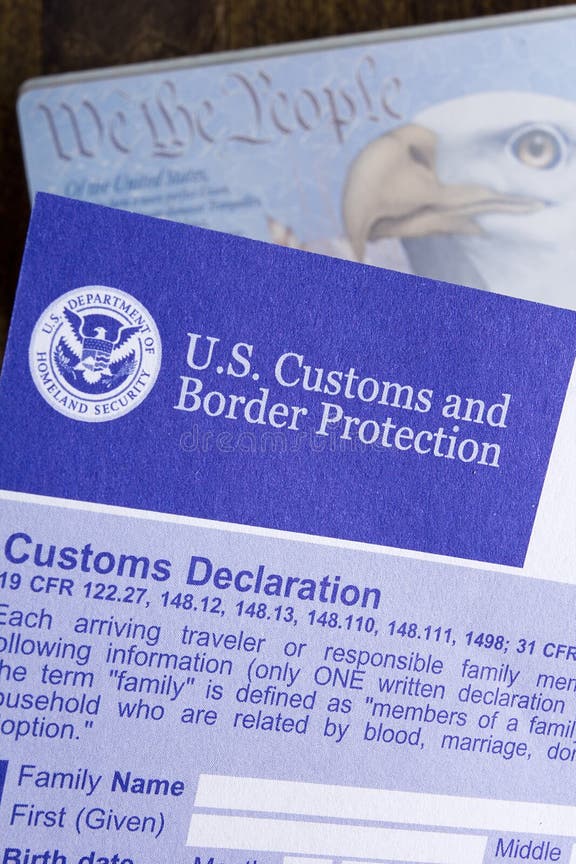 Customs Declaration and Passport Editorial Image - Image of address ...
