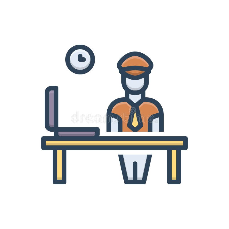 Color Illustration Icon for Customs, Officer and Baggage Stock Vector ...