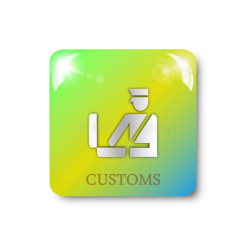 Customs Icon, Sign, Illustration Stock Illustration - Illustration of ...